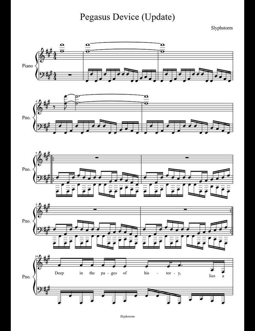 Pegasus Device by Slyphstorm (Update) sheet music for Piano download ...
