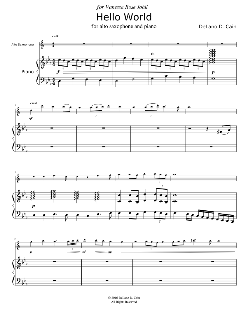 Hello World Sheet music | Musescore.com