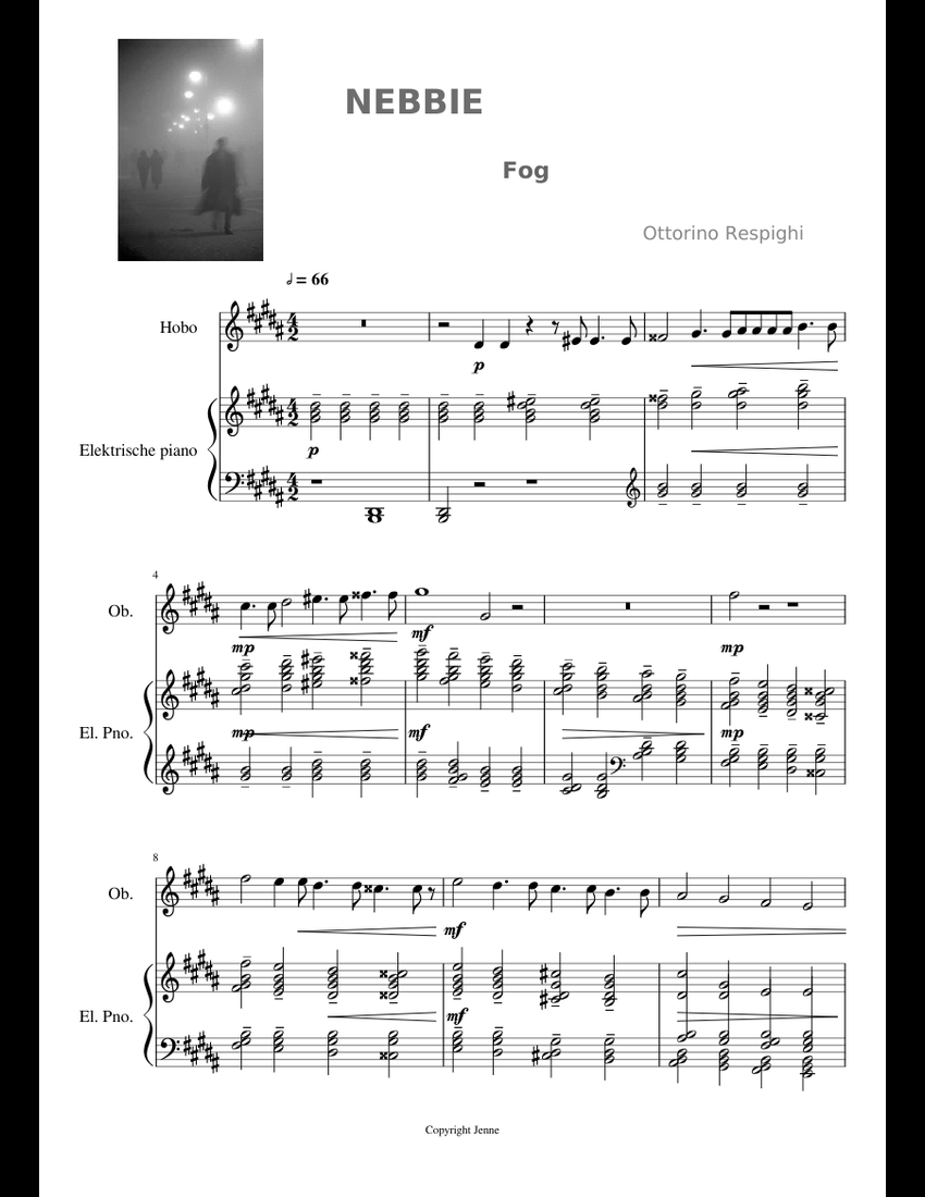 NEBBIE sheet music for Piano, Oboe download free in PDF or MIDI