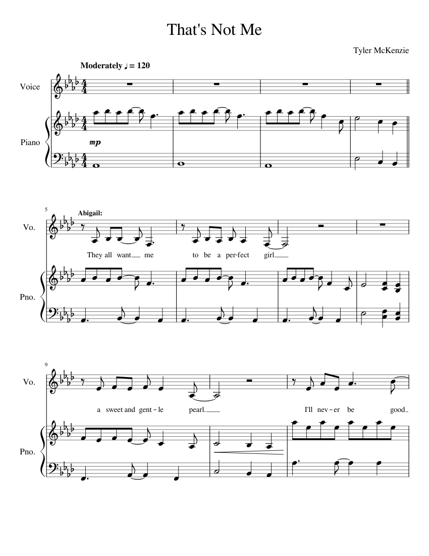 That's Not Me Sheet music for Piano, Viola | Download free in PDF or ...