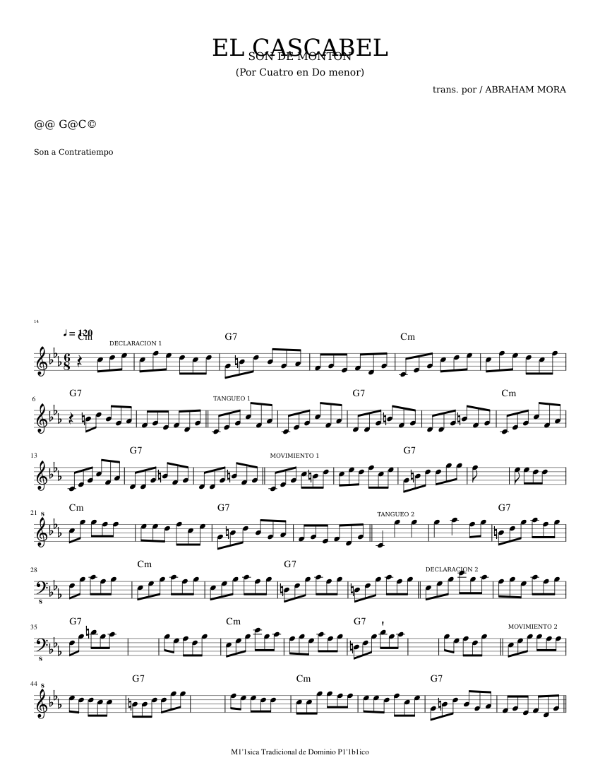 EL CASCABEL Partitura Sheet music | Musescore.com