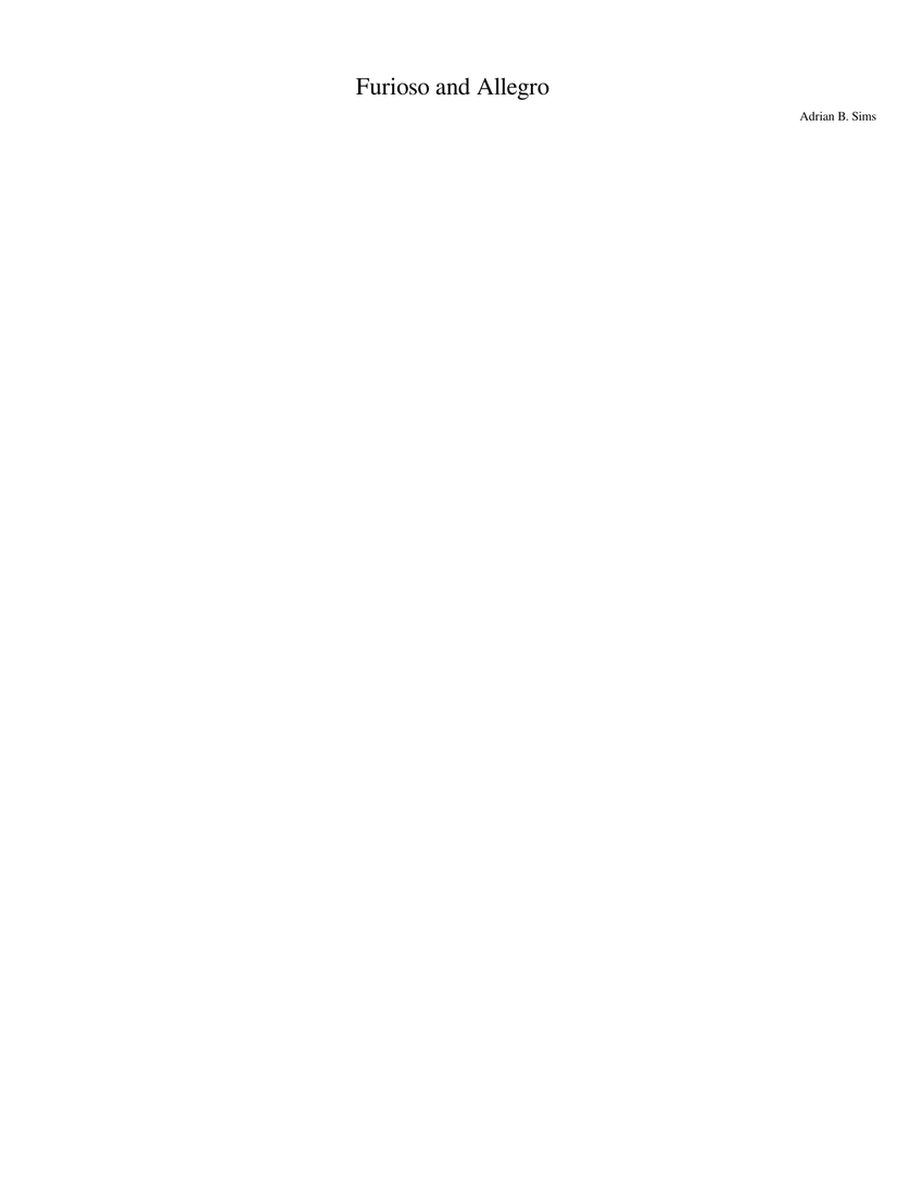 Furioso and Allegro Sheet music for Flute, Clarinet, Oboe, Bassoon | Download free in PDF or ...