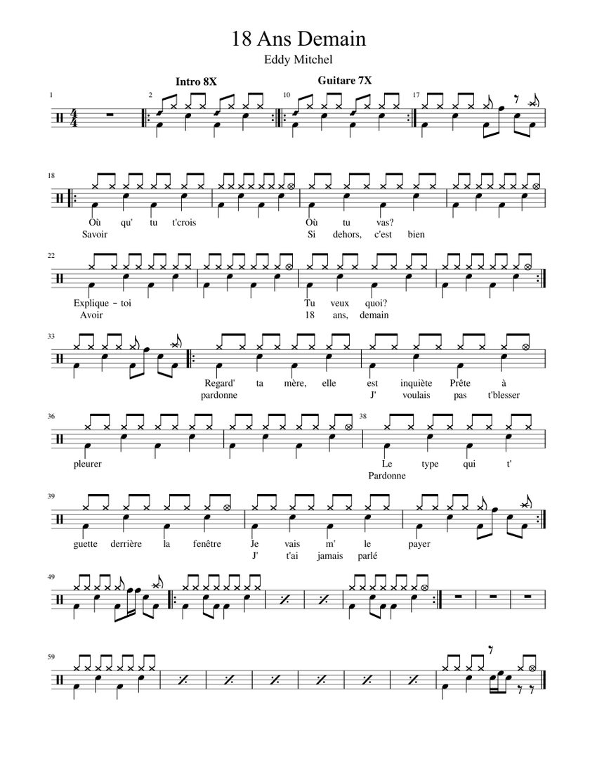 18 Ans Demain Sheet music | Musescore.com