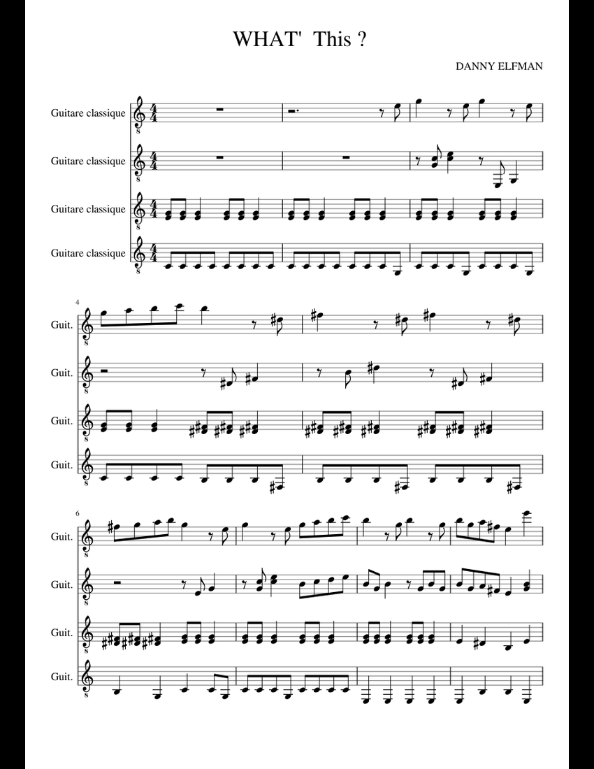 WHAT' This ? sheet music for Guitar download free in PDF or MIDI