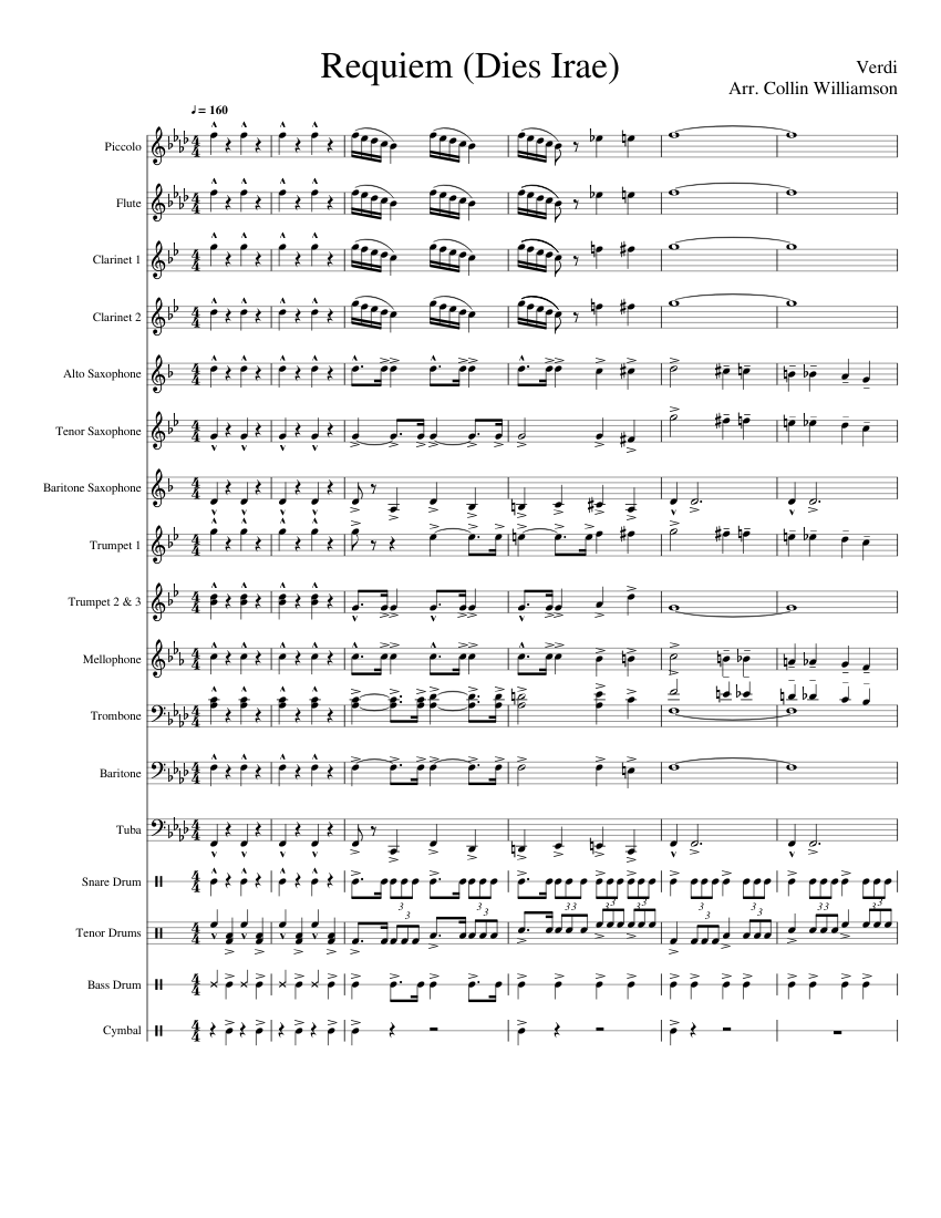 Requiem (Dies Irae) Sheet music for Trumpet (In B Flat), Trombone ...