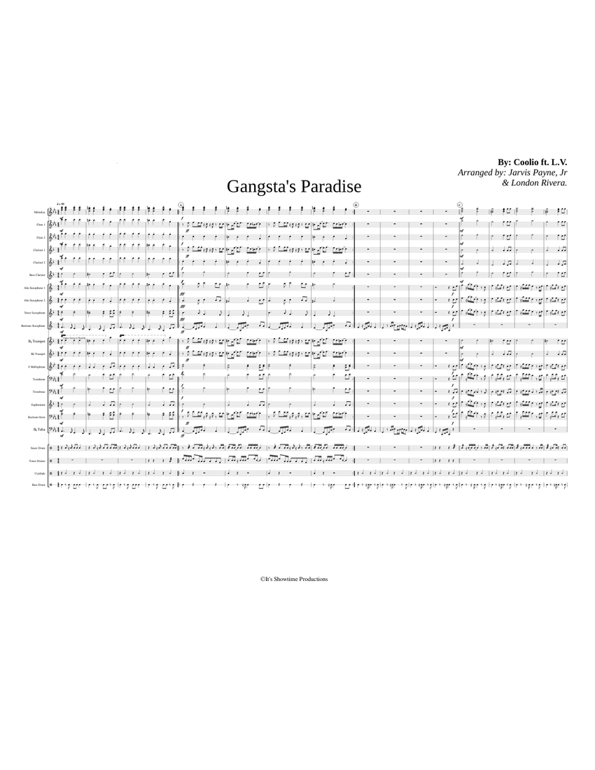 Gangsta's Paradise Sheet music for Trumpet (In B Flat), Trombone, Flute ...