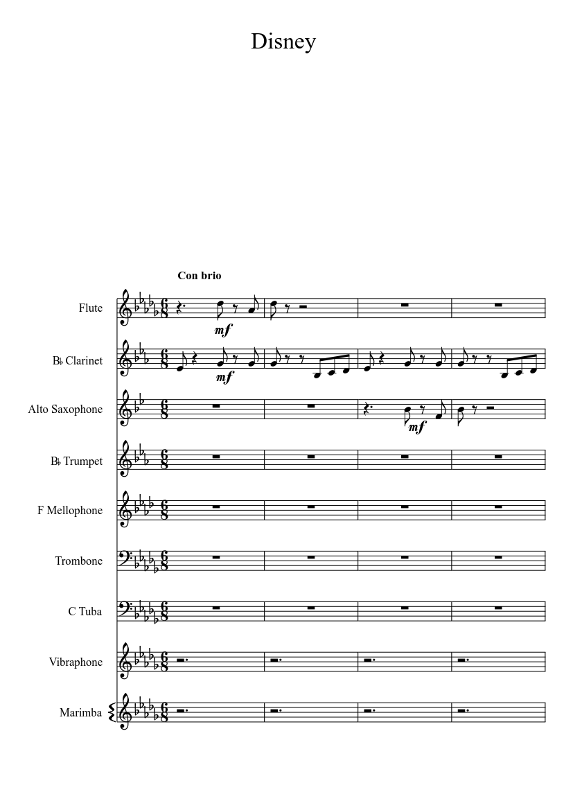 Mickey Mouse March sheet music download free in PDF or MIDI