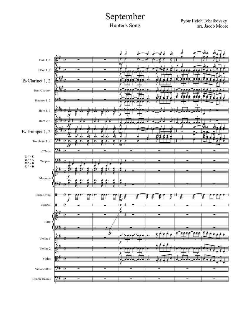 September Sheet music for Flute, Saxophone (Alto), Soprano, Oboe & more ...