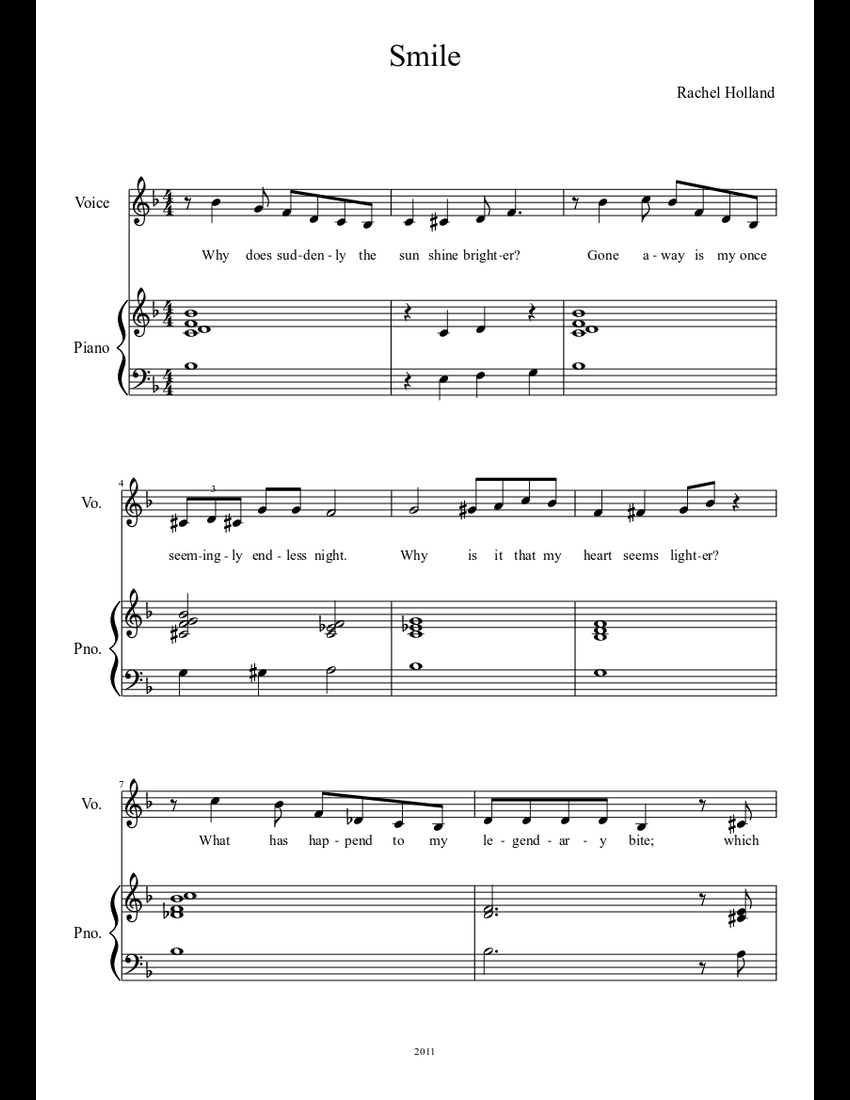 Smile sheet music download free in PDF or MIDI