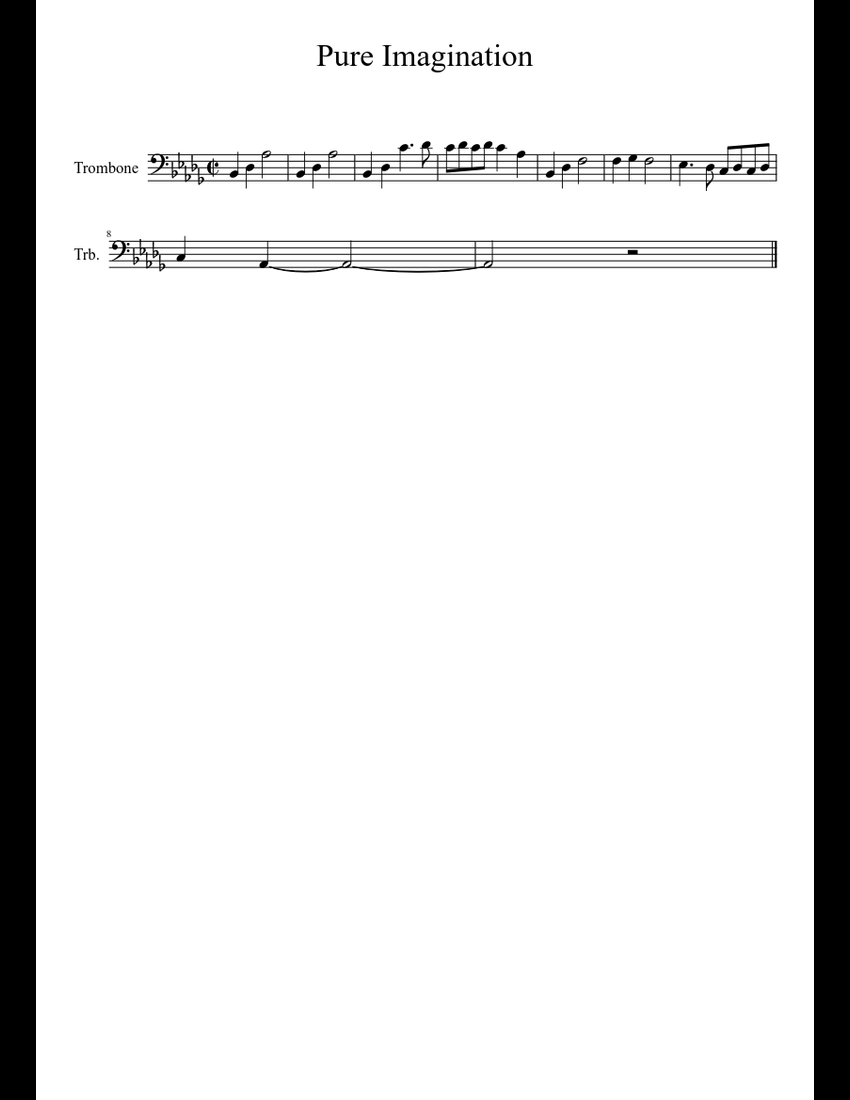 Pure Imagination sheet music for Trombone download free in PDF or MIDI