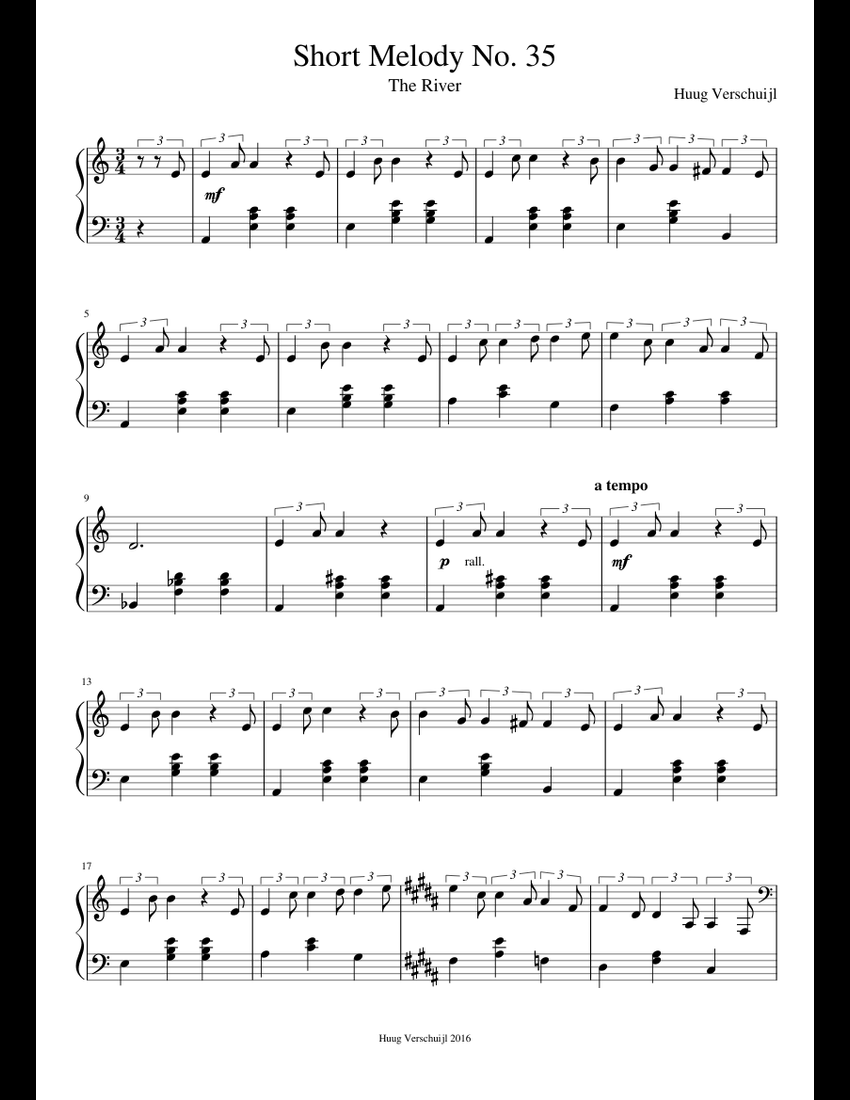 Short Melody No. 35 sheet music for Piano download free in PDF or MIDI