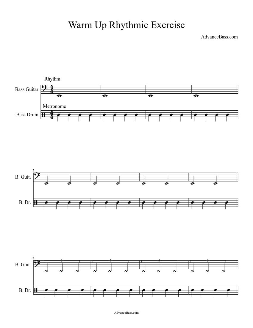 Warm Up - Rhythmic Exercise Sheet music | Musescore.com