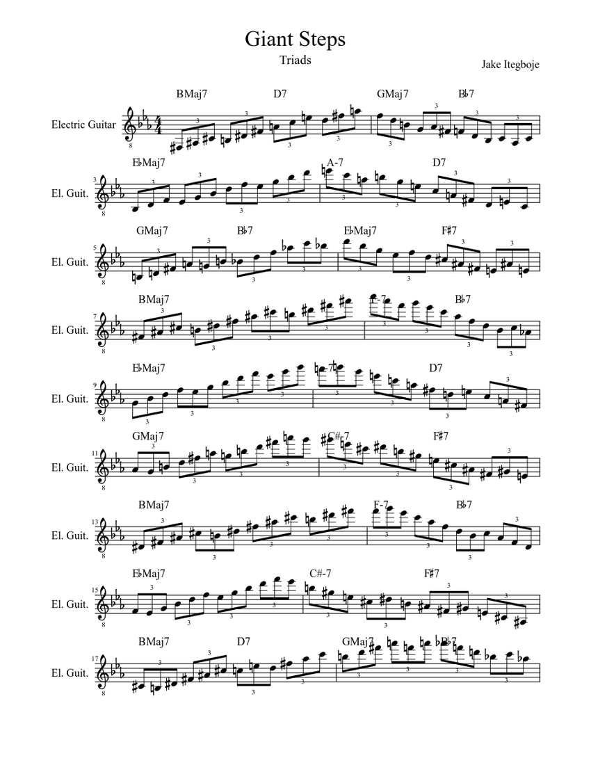 Giant Steps Sheet music | Musescore.com