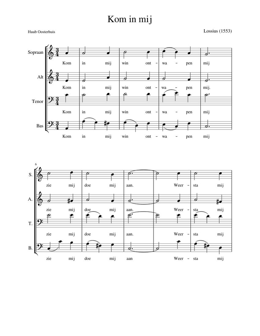 0069 Kom In Mij SATB Sheet Music Musescore 0069-kom-in-mij-satb-sheet-music-musescore