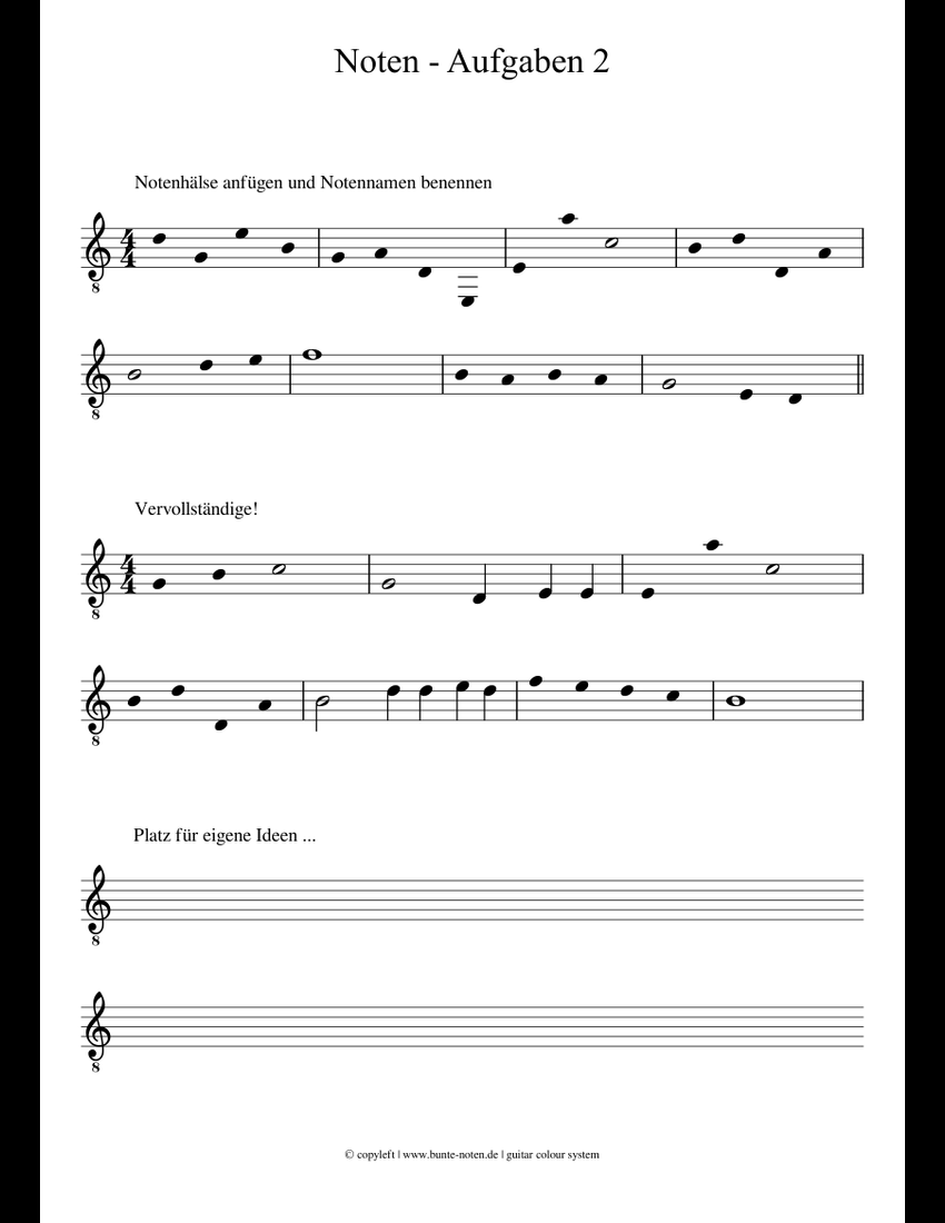 Noten schreiben | 2 sheet music for Piano download free in PDF or MIDI