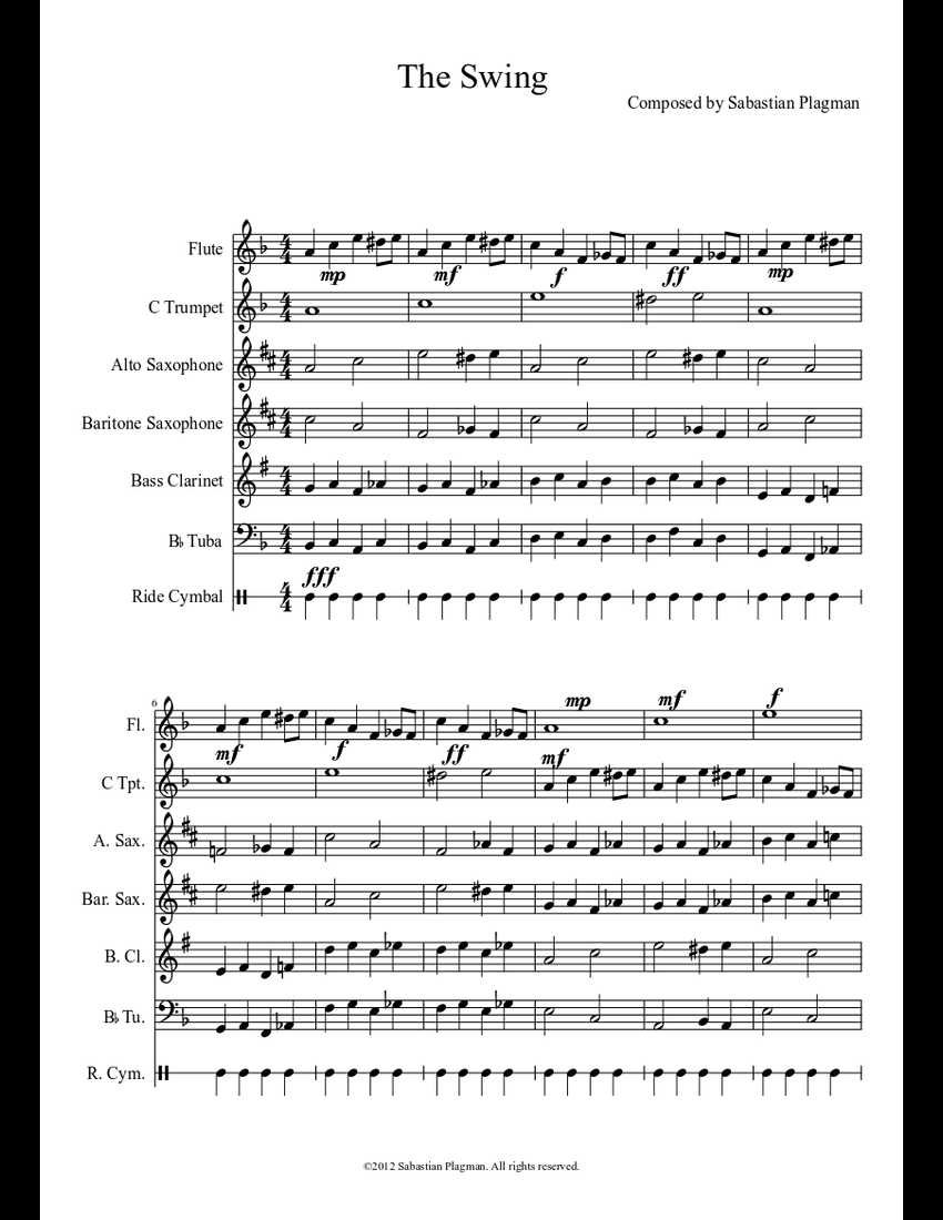 The Swing sheet music download free in PDF or MIDI