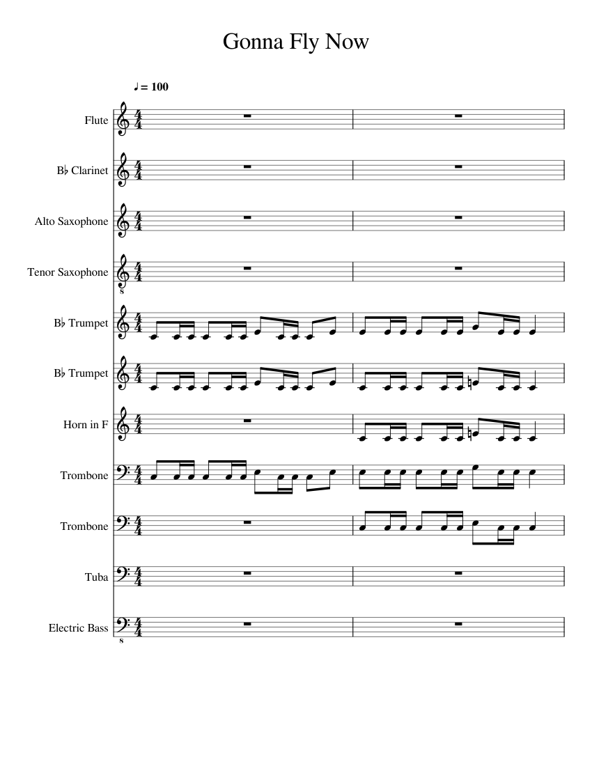 Gonna Fly Now (Theme from Rocky) - Pep Band Arrangement Sheet music for ...