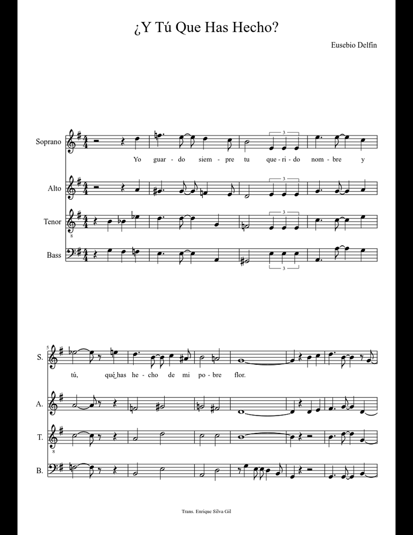 ¿Y Tú Que Has Hecho? sheet music for Piano download free in PDF or MIDI