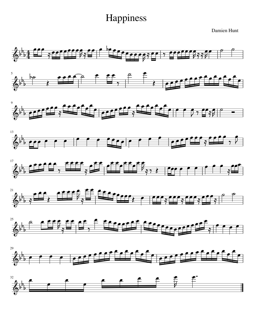 Happiness Sheet music for Piano (Solo) | Musescore.com