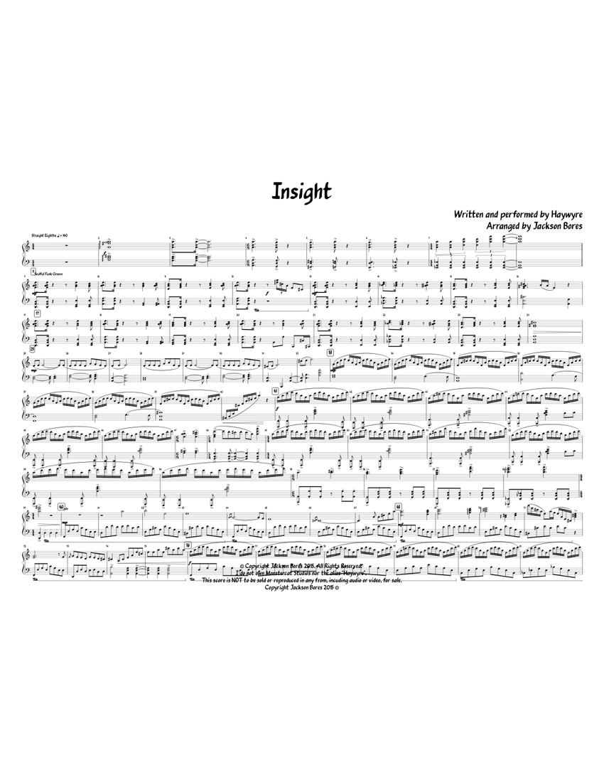 Insight (Accostic Piano) Sheet music for Piano (Solo) | Musescore.com
