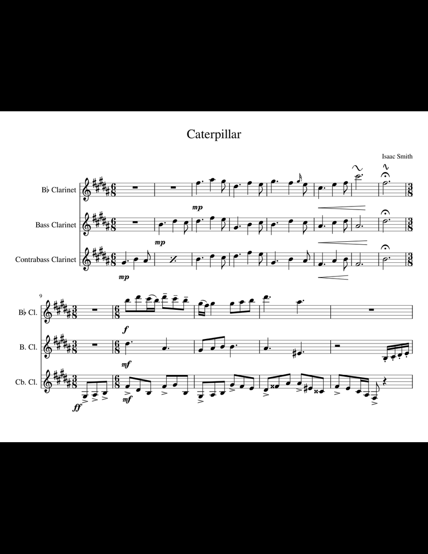 Caterpillar sheet music for Clarinet download free in PDF or MIDI