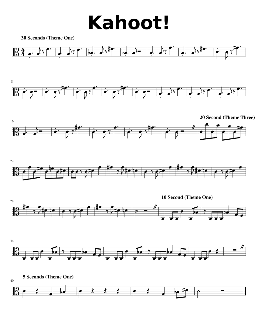 Kahoot Viola Solo Sheet Music For Viola Download Free In PDF Or MIDI Kahoot Viola Solo Sheet Music For Viola Download Free In PDF Or MIDI