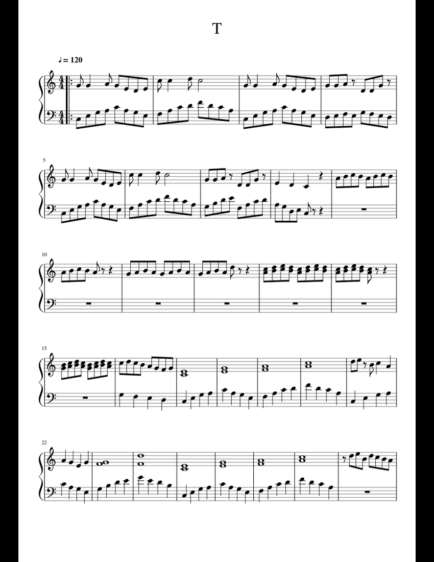 Combo for Marimba sheet music for Piano download free in PDF or MIDI