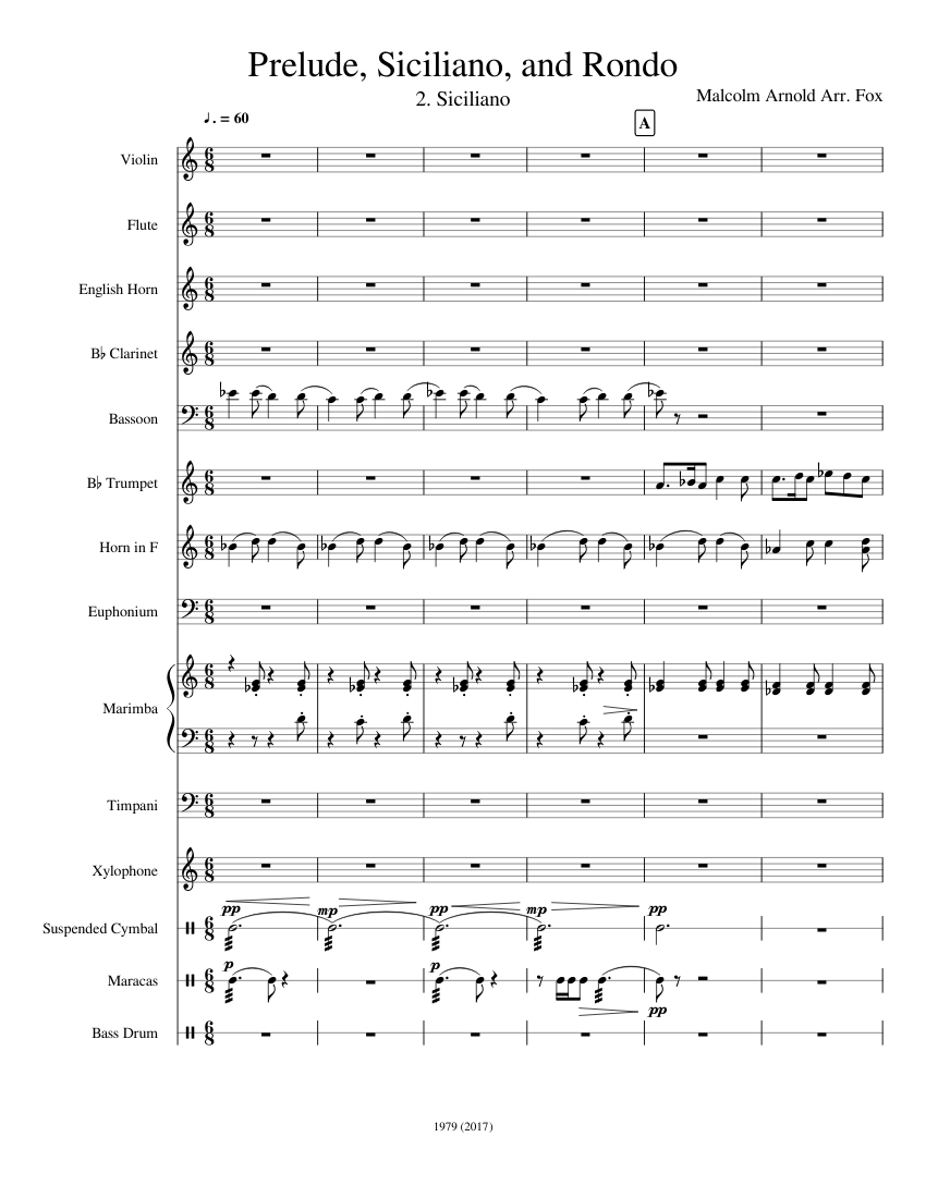 Prelude, Siciliano, and Rondo Sheet music for Trumpet (In B Flat ...