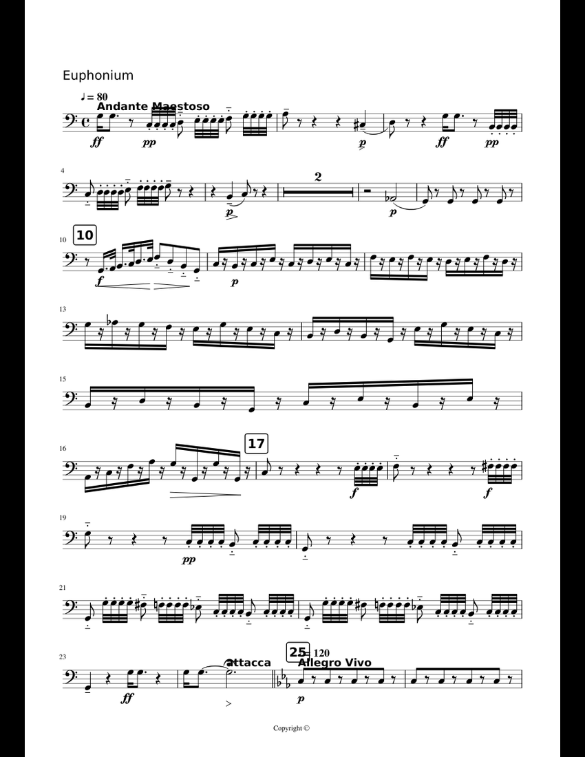 BS Enlarged Euphonium sheet music download free in PDF or MIDI