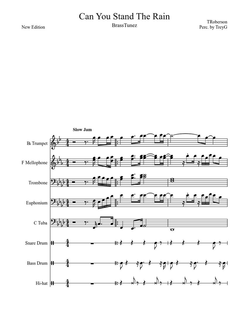 Can You Stand the Rain Sheet music for Saxophone (Alto), Bassoon ...