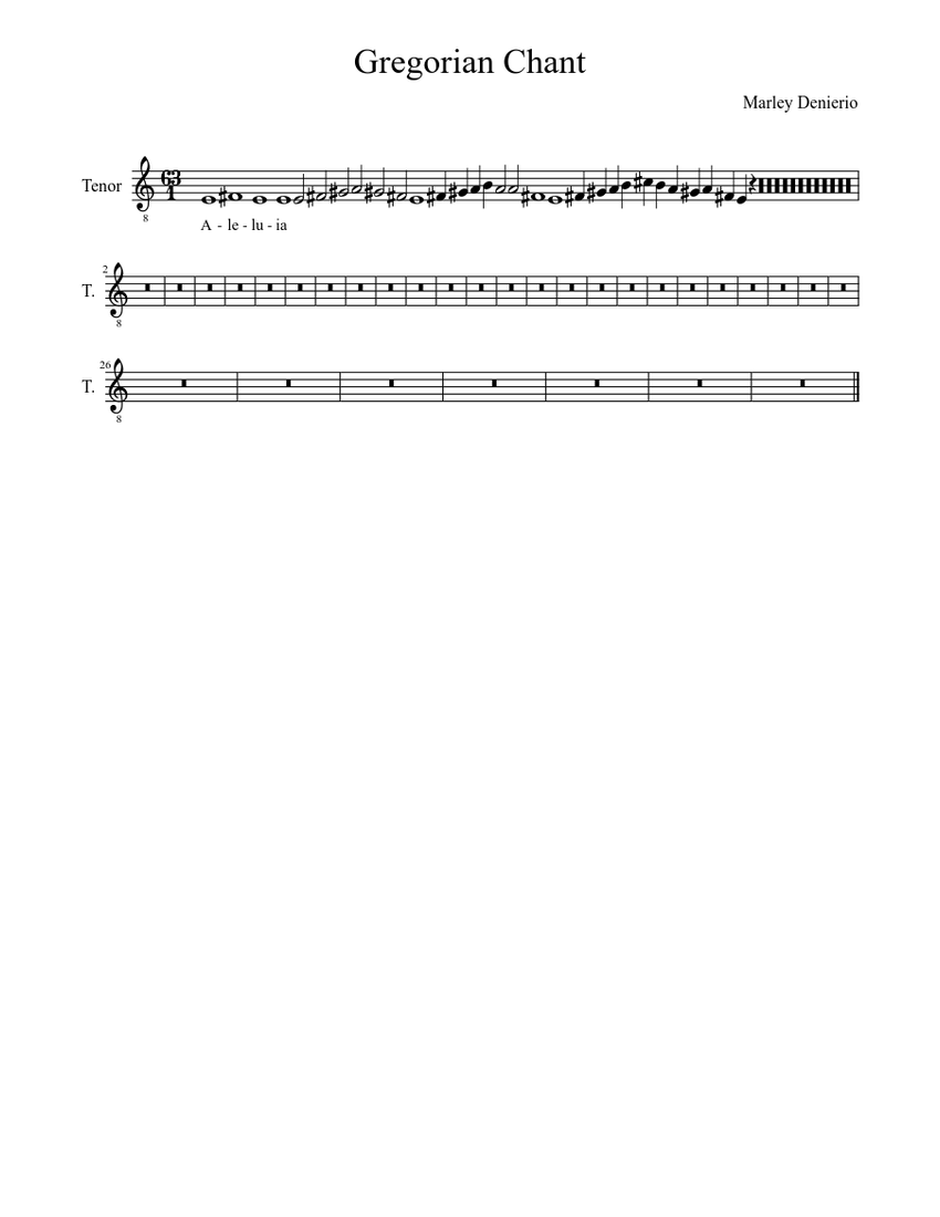 Gregorian Chant Sheet music | Musescore.com