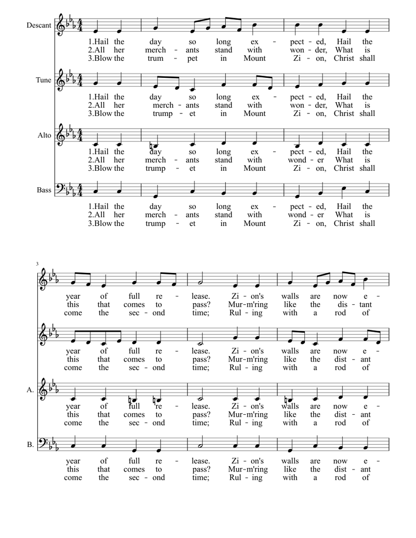 Babylon is fallen Sheet music for Voice | Download free in PDF or MIDI ...