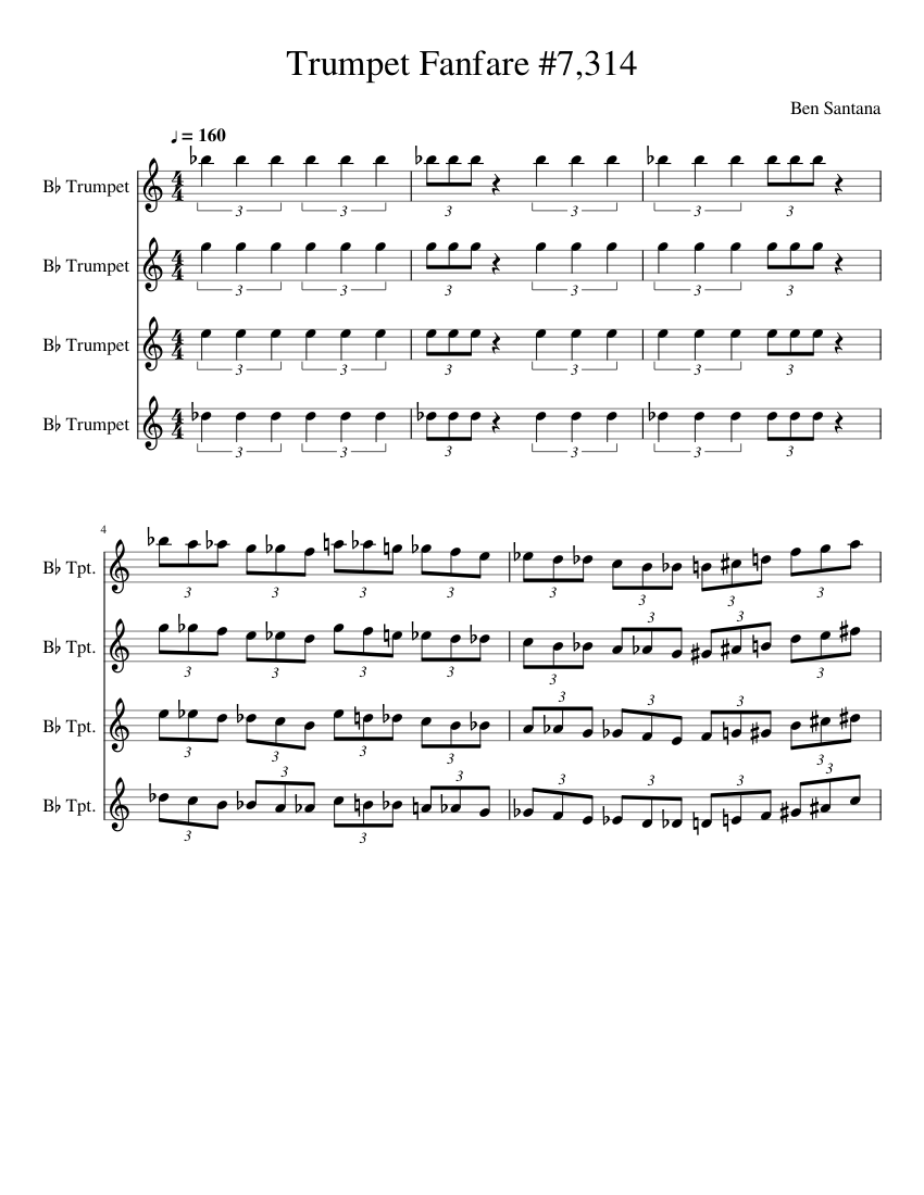 Trumpet Fanfare #7,314 sheet music for Trumpet download free in PDF or MIDI
