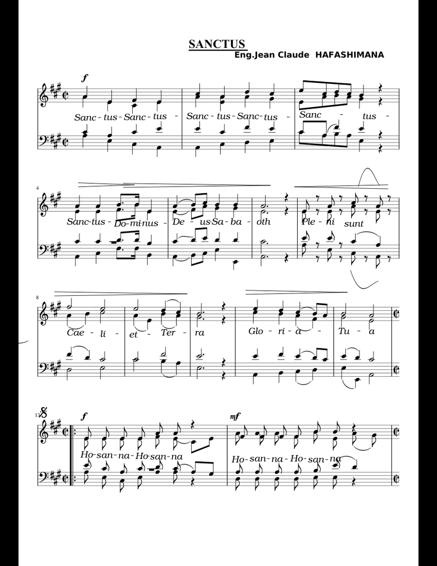 Sanctus sheet music for Strings download free in PDF or MIDI