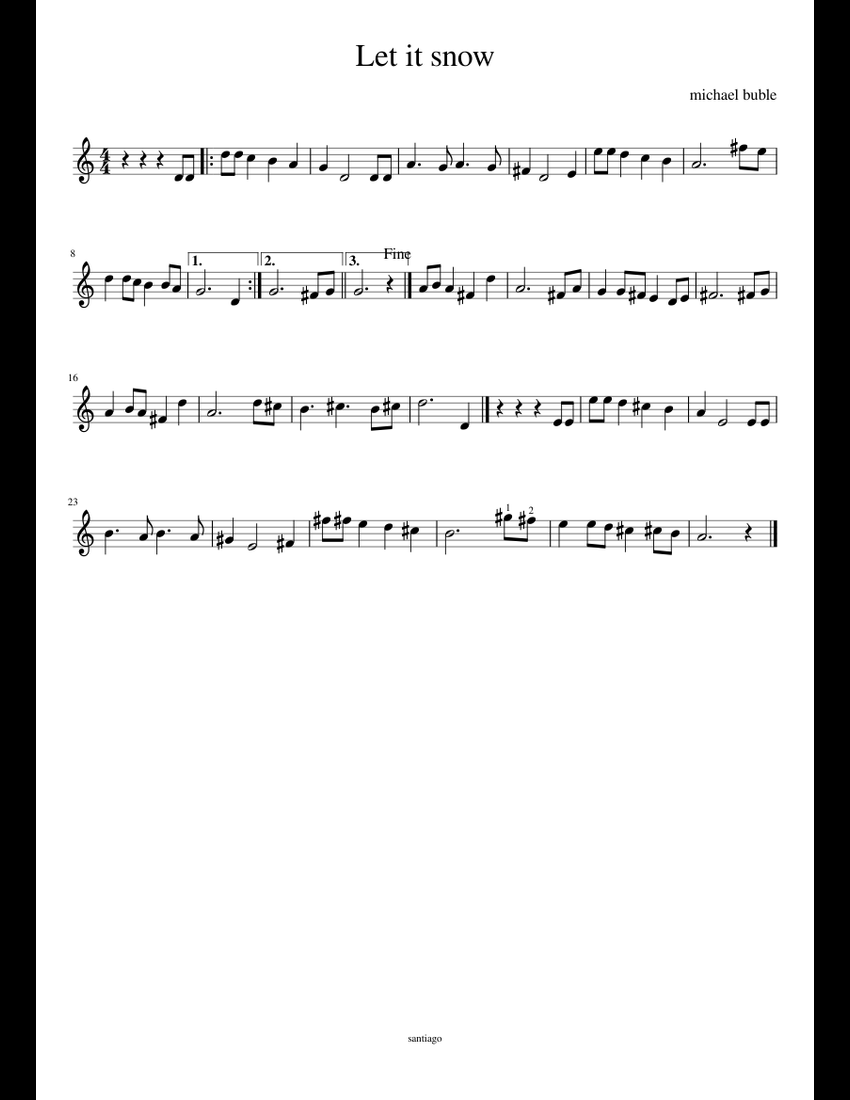 Let it snow / trumpet sheet music for Piano download free in PDF or MIDI