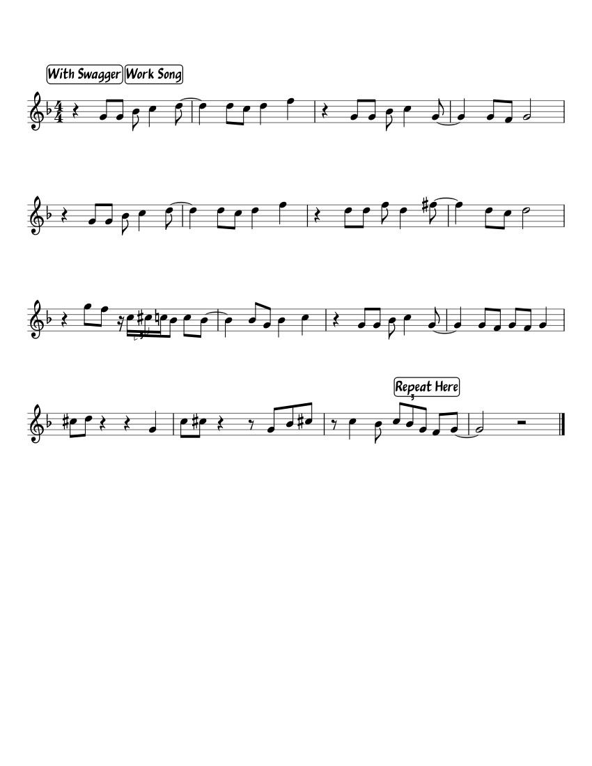Work Song Sheet music for Piano | Download free in PDF or MIDI ...