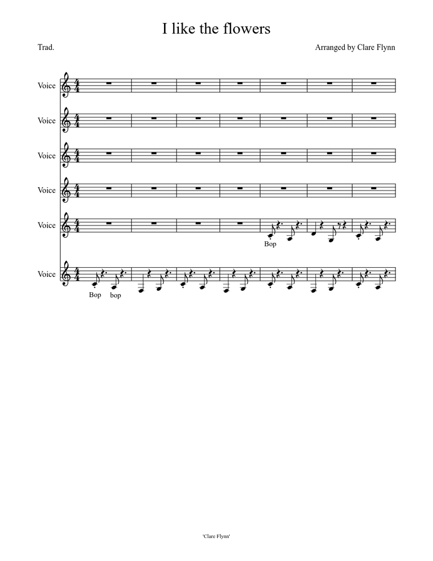 I like the flowers Sheet music | Download free in PDF or MIDI ...