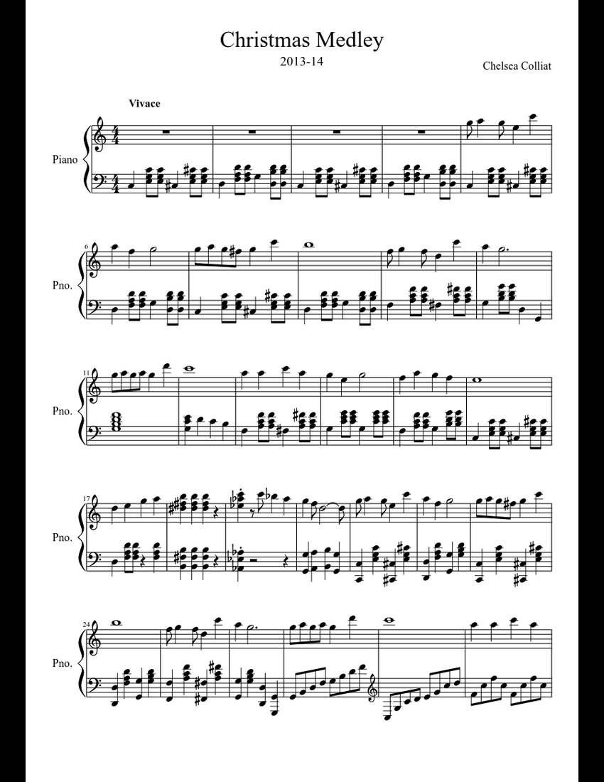 Christmas Medley sheet music download free in PDF or MIDI