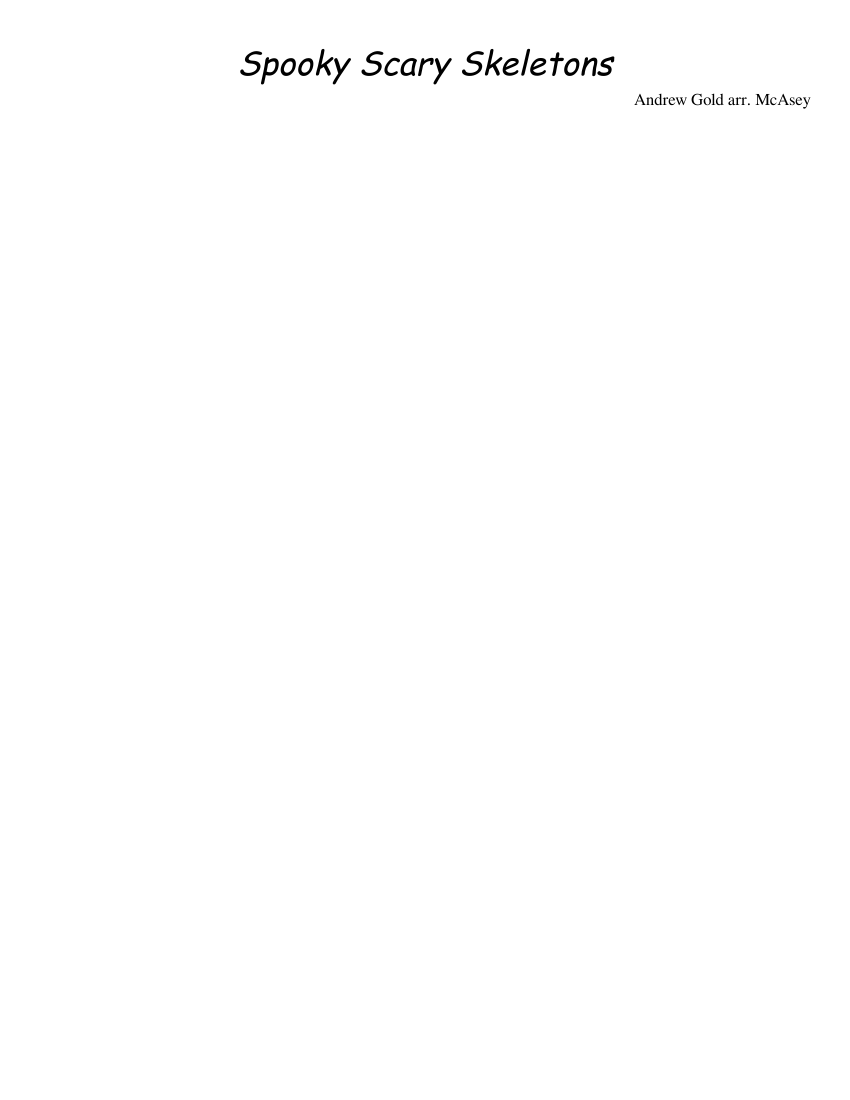 Spooky Scary Skeletons for Concert Band sheet music for Flute, Clarinet ...