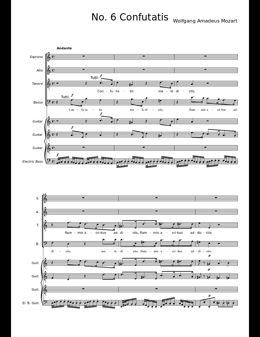No. 6 Confutatis sheet music download free in PDF or MIDI