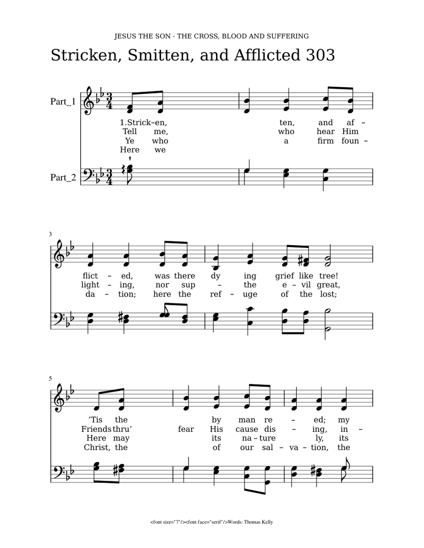 Stricken, Smitten, and Afflicted Sheet music for Clarinet (In B Flat ...