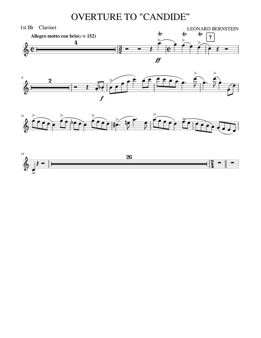 OVERTURE TO "CANDIDE” Sheet music | Musescore.com