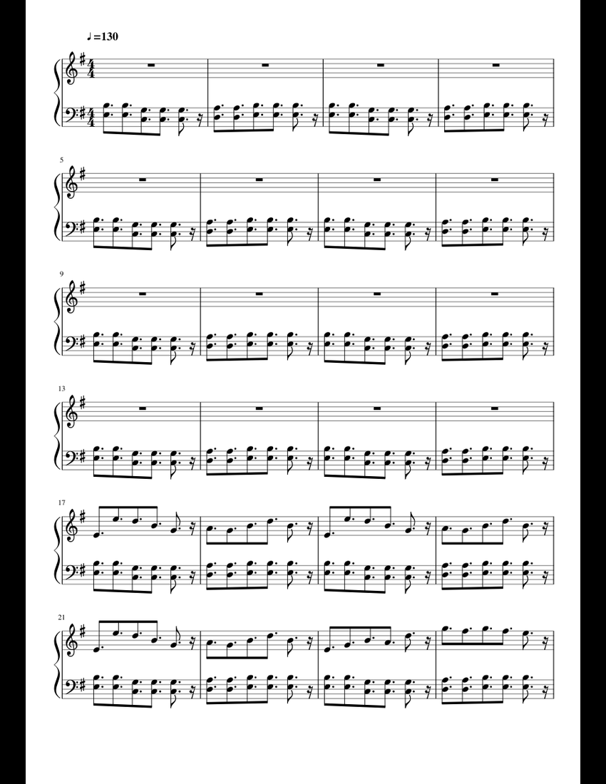 Tobu - Higher (Somewhat Unfinished) sheet music for Piano download free ...