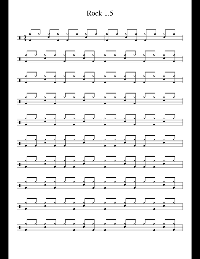 Rock 1.5 sheet music for Percussion download free in PDF or MIDI