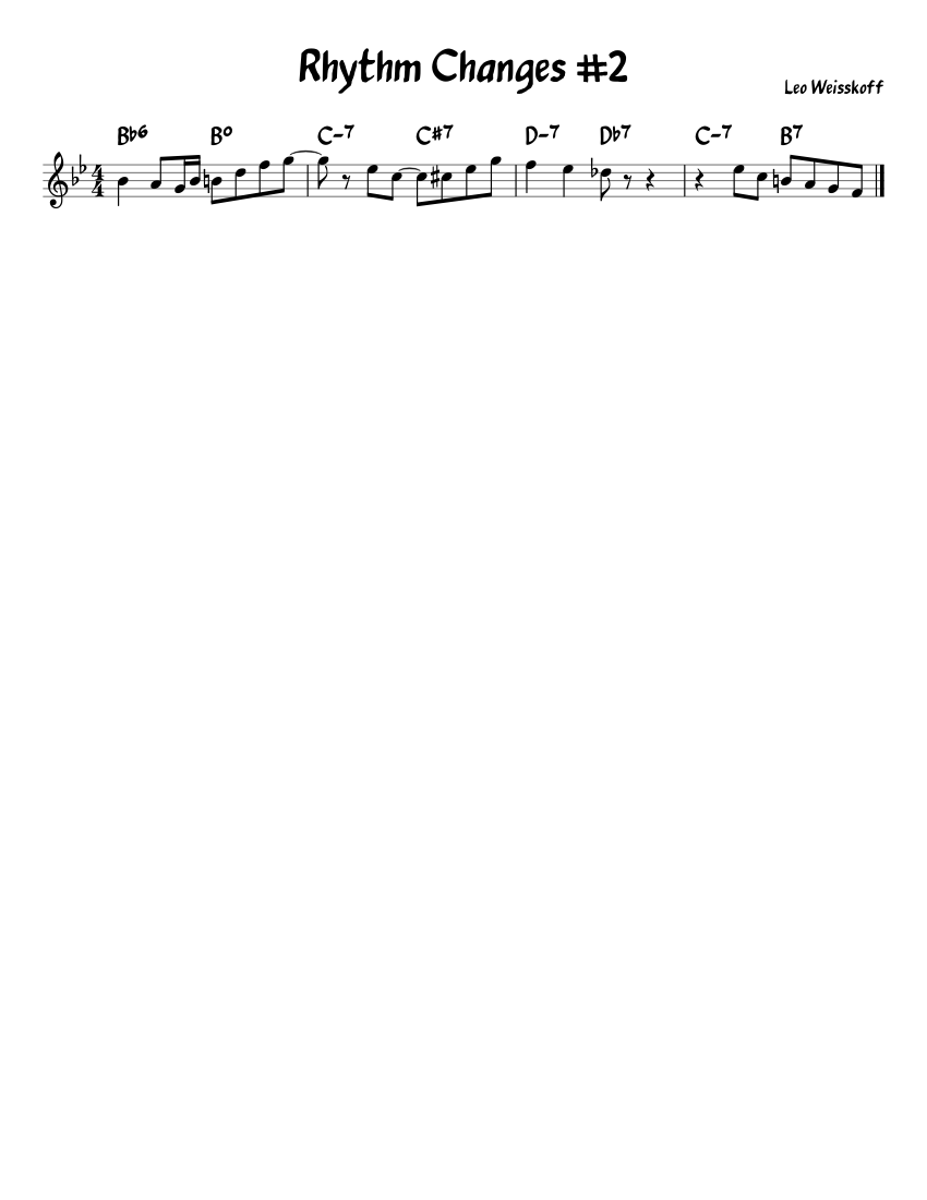 Rhythm Changes #2 sheet music for Piano download free in PDF or MIDI