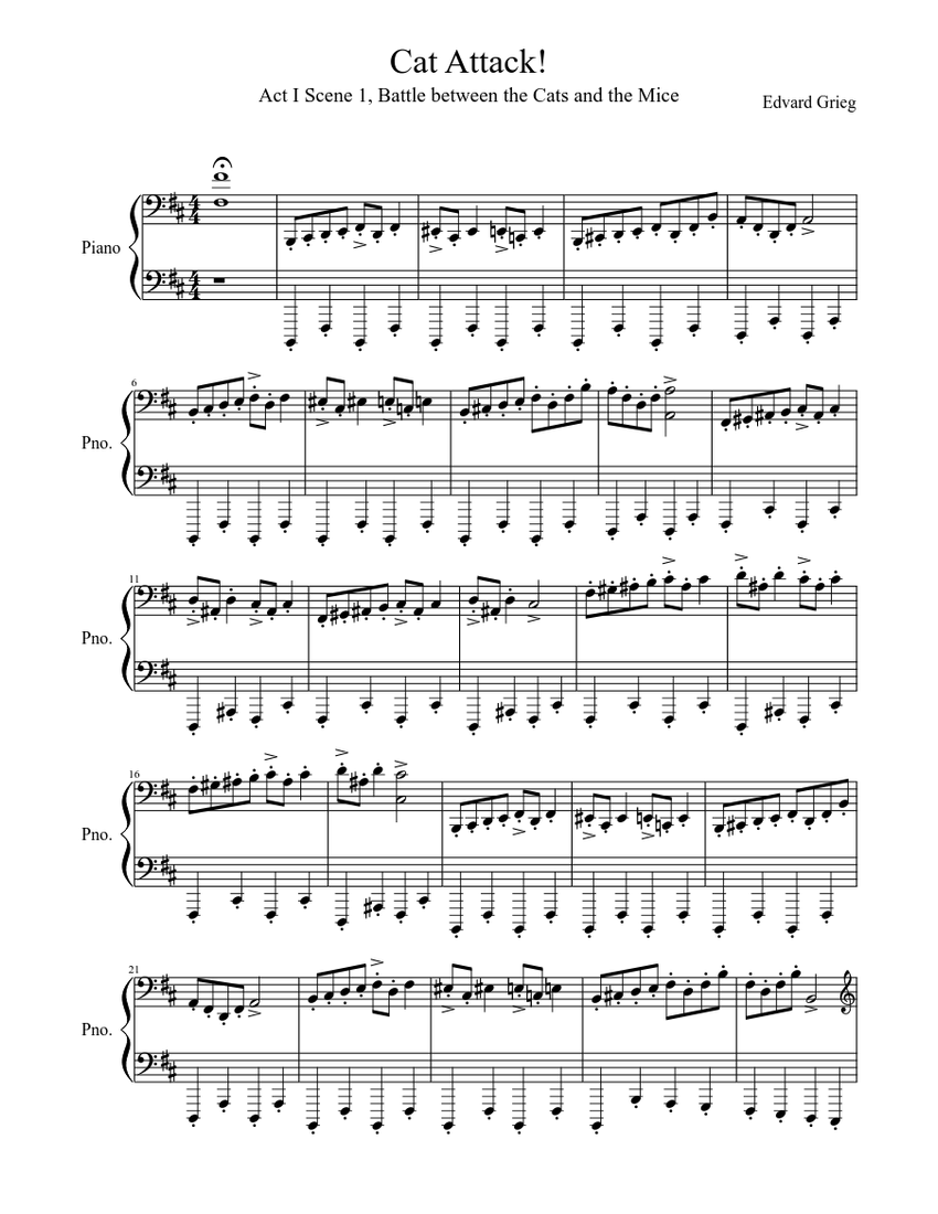 Cat Attack Sheet music | Musescore.com