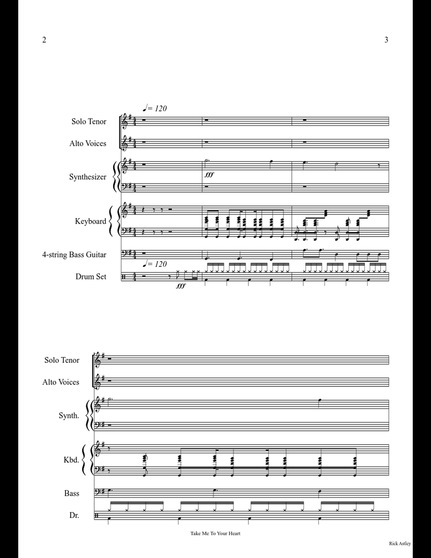 Take Me To Your Heart (Incomplete) sheet music download free in PDF or MIDI