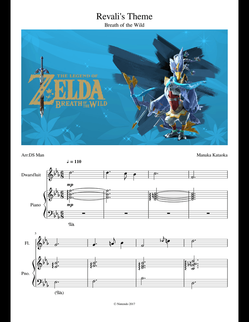 Revali's Theme sheet music for Flute, Piano download free in PDF or MIDI
