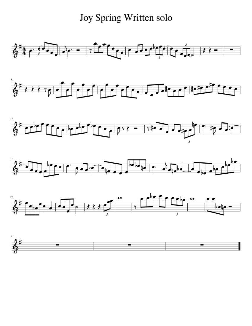 Joy Spring Written solo Sheet music for Piano (Solo) | Musescore.com