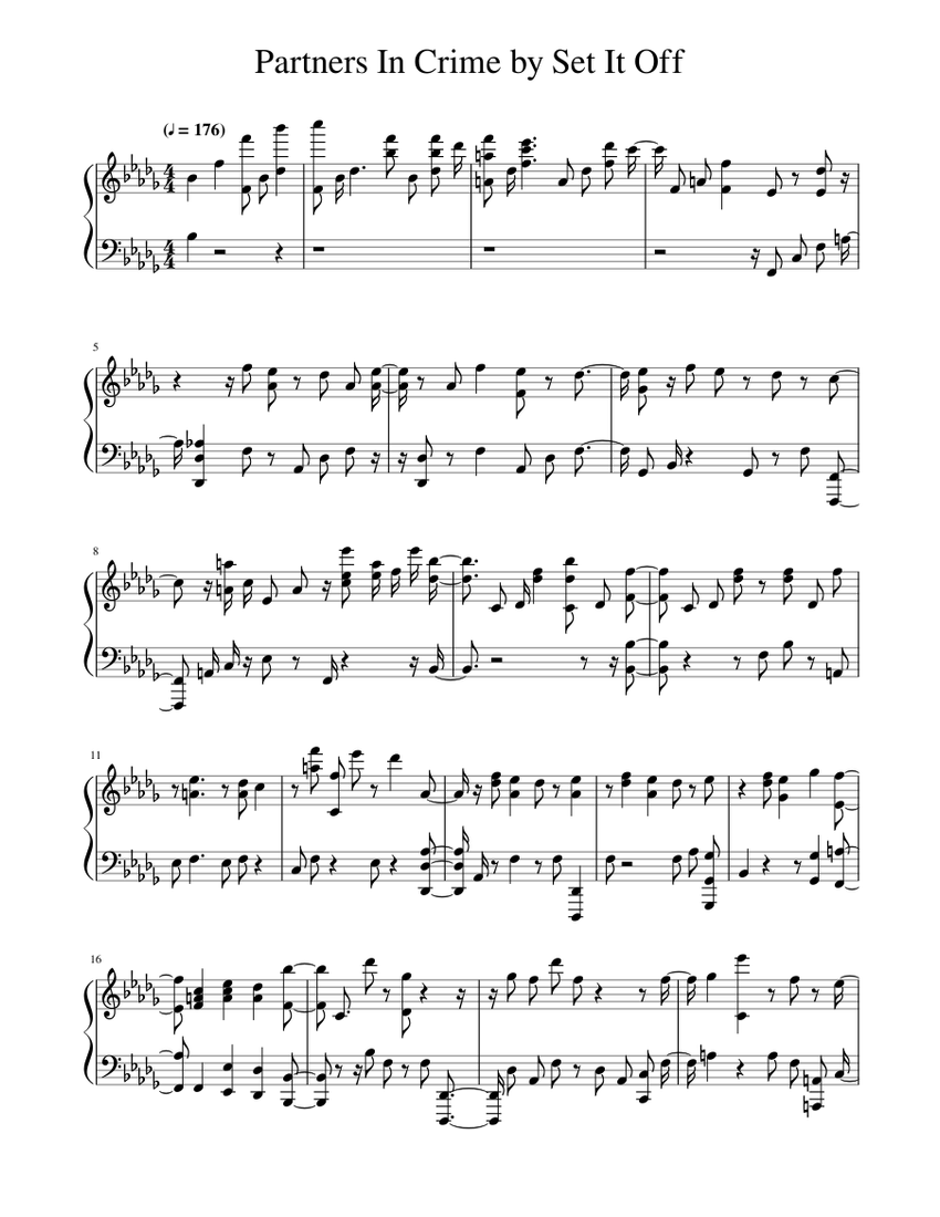 Partners in Crime Sheet music for Piano | Download free in PDF or MIDI ...